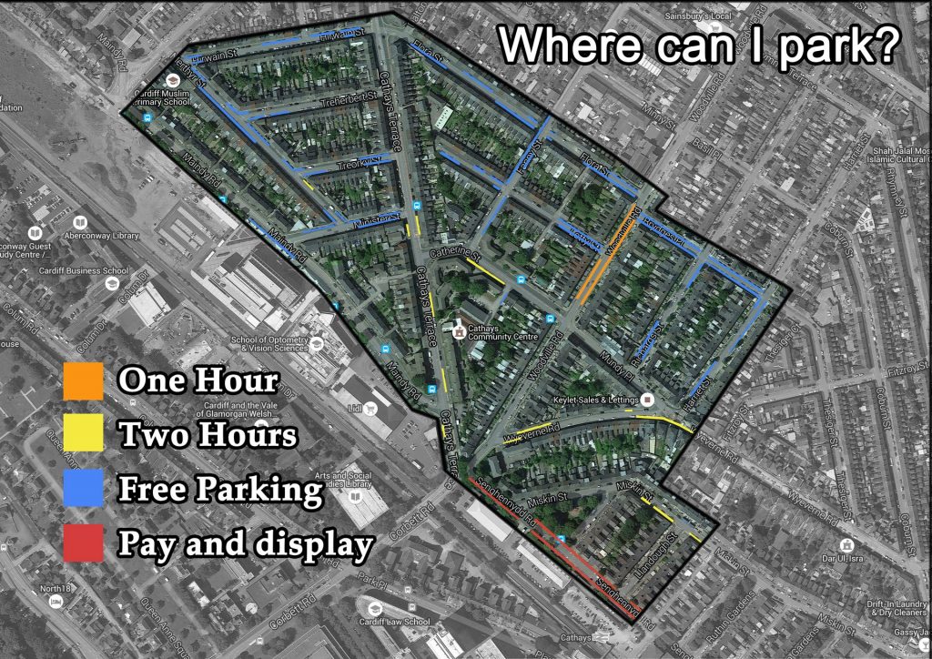 Parking-map | Cathays & Central Youth & Community Project